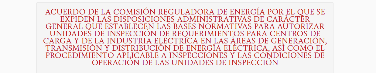 Presenta CRE anteproyecto para validar Unidades de Inspección para ...